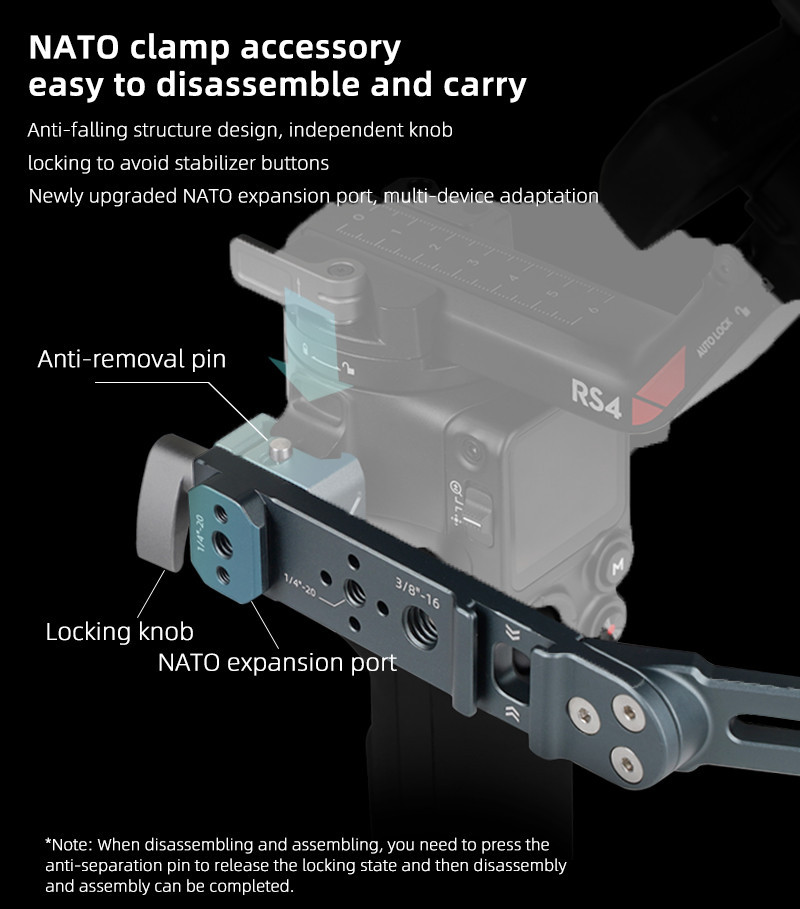 Novelgoal Có Thể Điều Chỉnh Sling Handgrip Gimbal Sling Tay Cầm Cho DJI Ronin RS2 / RS3 / RS4 ...