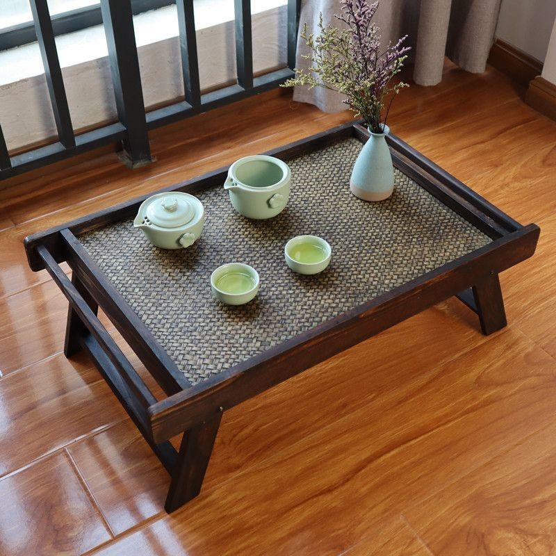 Bàn trà tre Bàn cà phê gấp kiểu Nhật Bản Bàn uống trà tatami | Shopee ...
