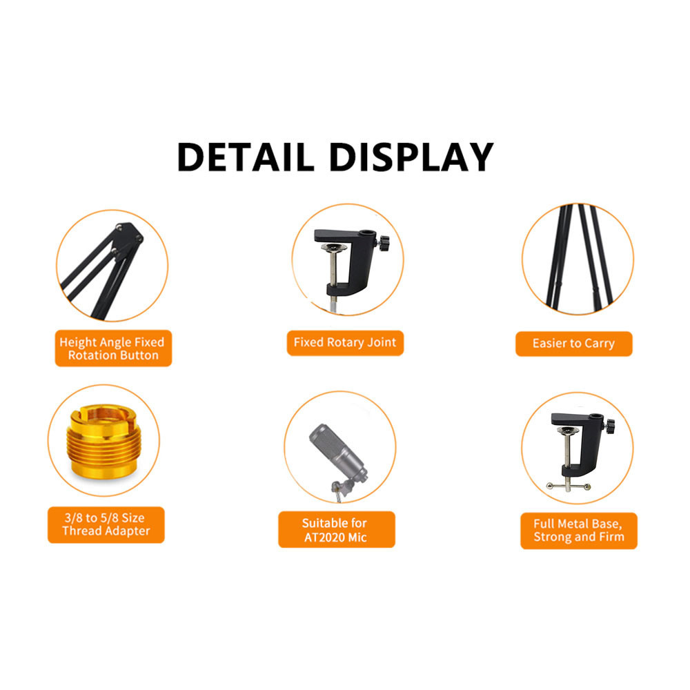 Giá đỡ cánh tay micro, Mic Boom Arm, Giá đỡ bàn tay Mic hạng nặng Giá ...