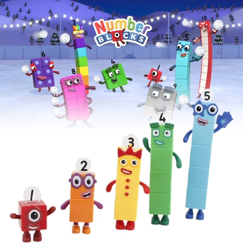 Numberblocks Cube Nhân vật nhỏ Pvc Nhân vật có thể biến hình để chơi ...