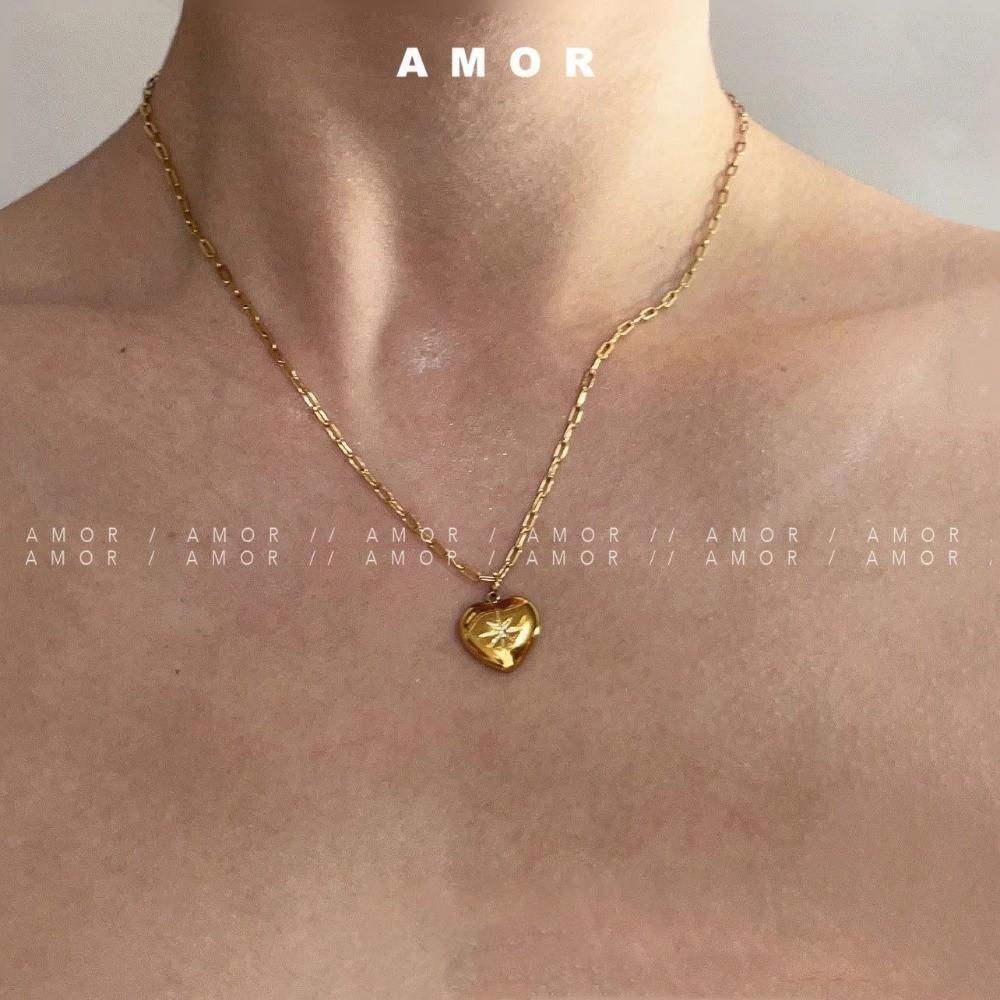 Thép titan Golden North Star Love Thiết kế đơn giản, sang trọng và độc ...