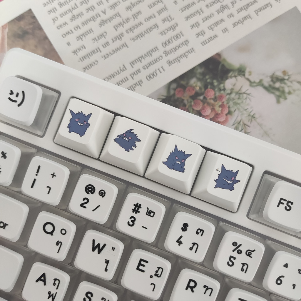 4 One Piece Keycaps Cherry R4 PBT Nhuộm Thăng Hoa Bàn Phím Cơ Keycap Dragonball Demon Slayer ...