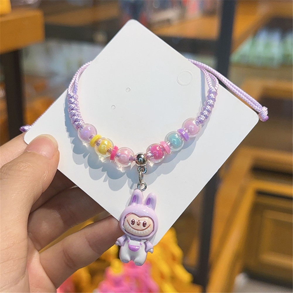 Ins Phong Cách Trẻ Em Hoạt Hình Dễ Thương Vòng Tay Labubu Đính Hạt Vòng Tay Tinh Tế Đa Năng Ngọt ...