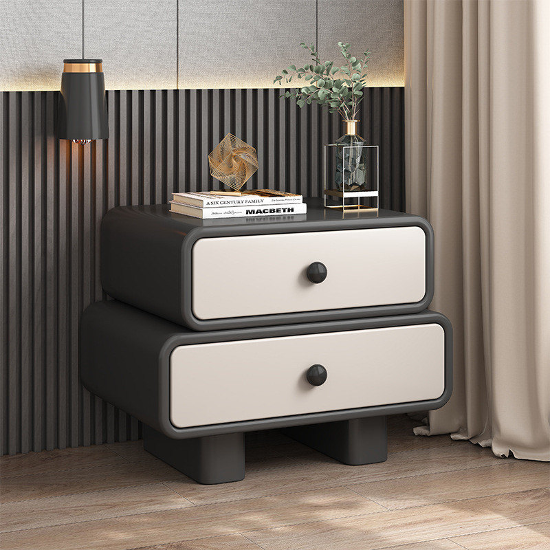 Creative bedside table, solid wood bedroom, home use, light luxury ...