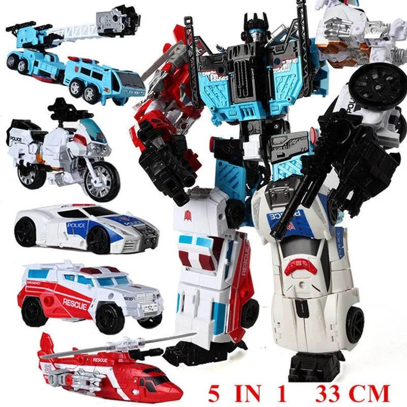 Haizhixing 5 in 1 Defensor Transformation Anime Action Figure KO G1 ...