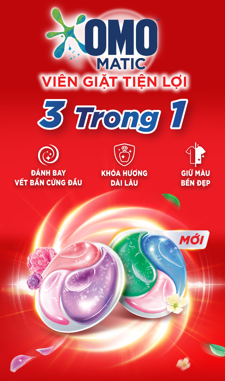 Túi viên giặt tiện lợi OMO 3 trong 1 (30-50viên/túi) | Shopee Việt Nam