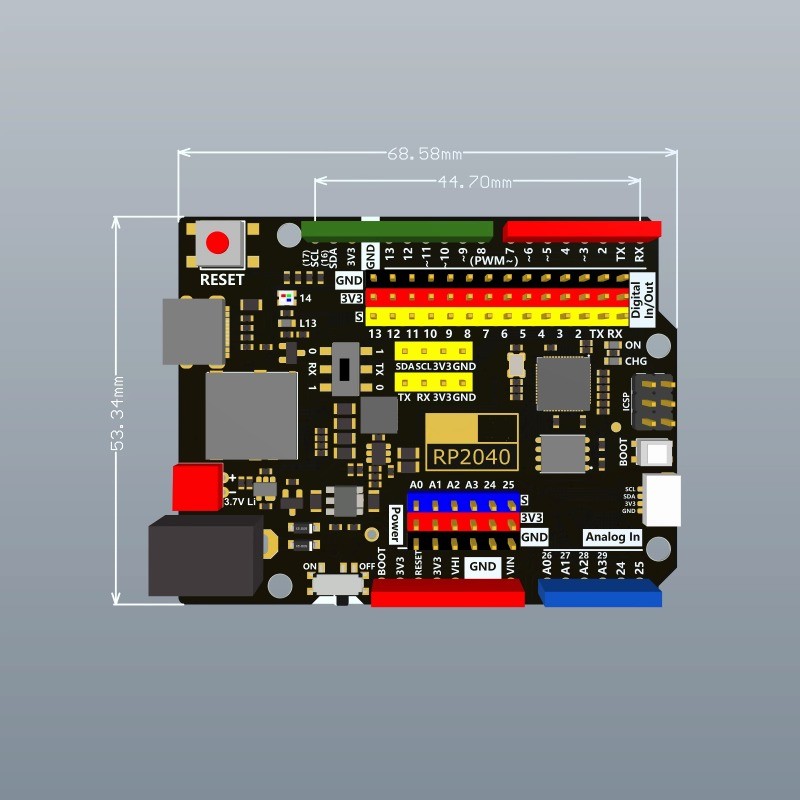 Raspberry PI UNO RP2040 Ban Phát Triển Mô Đun Type-C USB 16MB Lập Trình ...