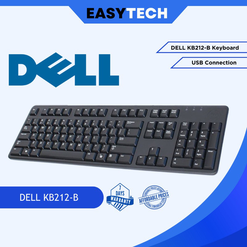 Dễ DÀNG | Dell KB212-B SOFT / QUITE Keys Bàn phím có dây USB 104 phím ...