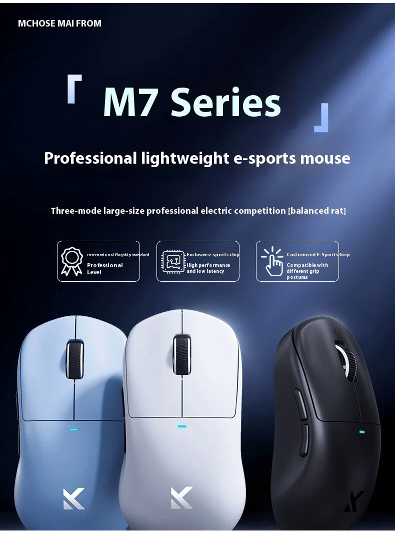 Chuột chơi game Mchose M7 / M7 Pro Tri-mode Wireless PAW3395 Cảm biến Nhẹ 8k Tỷ lệ bỏ phiếu ...