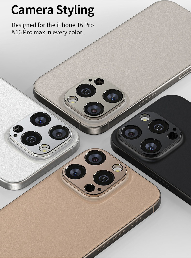 Bảo vệ Camera kim loại Tương thích cho iPhone 16 Pro Max Plus Hợp kim ...