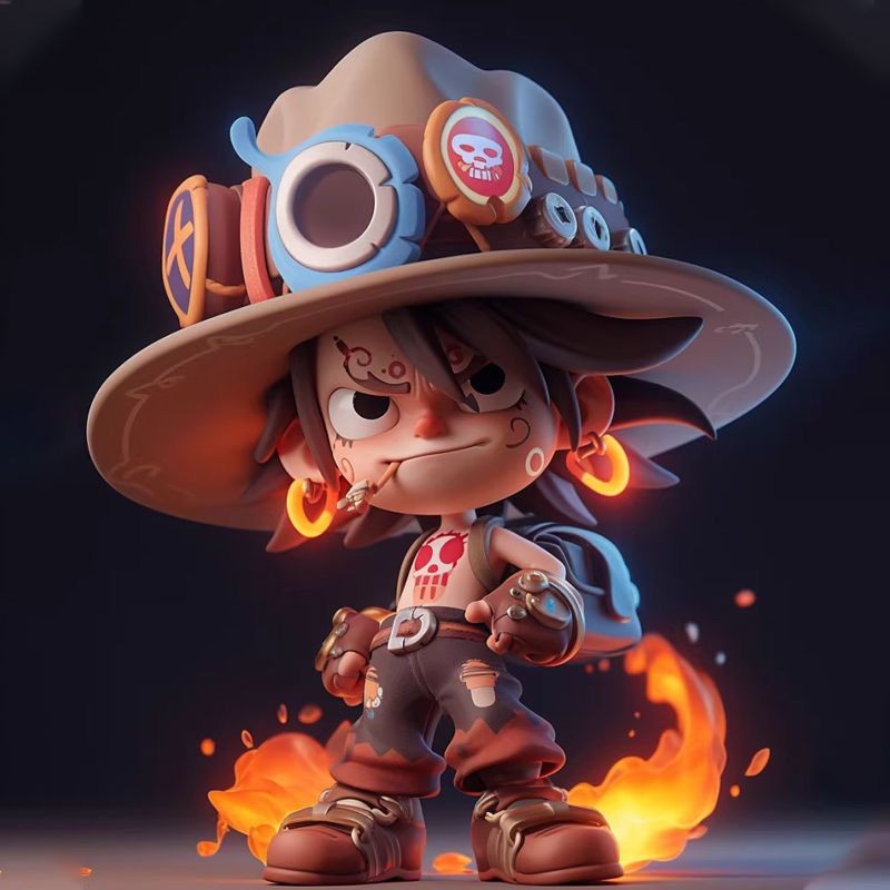 Nikalu Edition Ace Model Ace One Piece Potter Cass Cowboy Anime GK ...