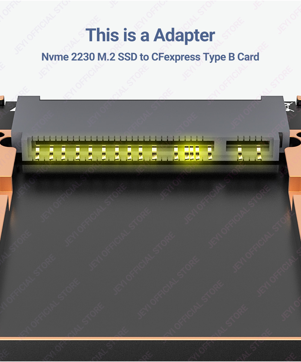 Jeyi 2230 M.2 NVMe SSD sang CFE Type-B Đồng Nguyên Chất Adapter, Bộ Nhớ ...
