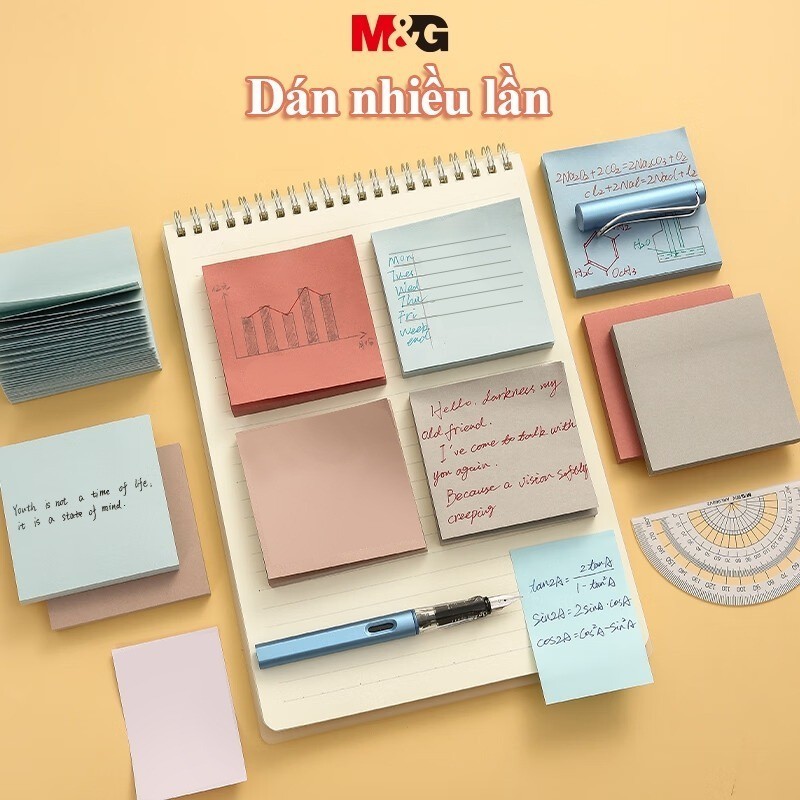 M&G Giấy Note 600 Tờ Giấy Ghi Chú 6 Màu Macaron 76 * 76mm Giấy Nhớ Hình ...