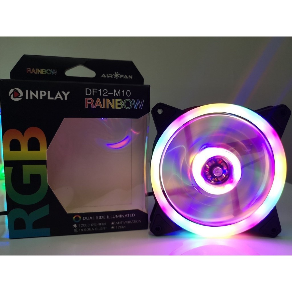 Quạt LED INPLAY M10 Rainbow RGB, Quạt máy tính quạt RGB 120mm, thích ...