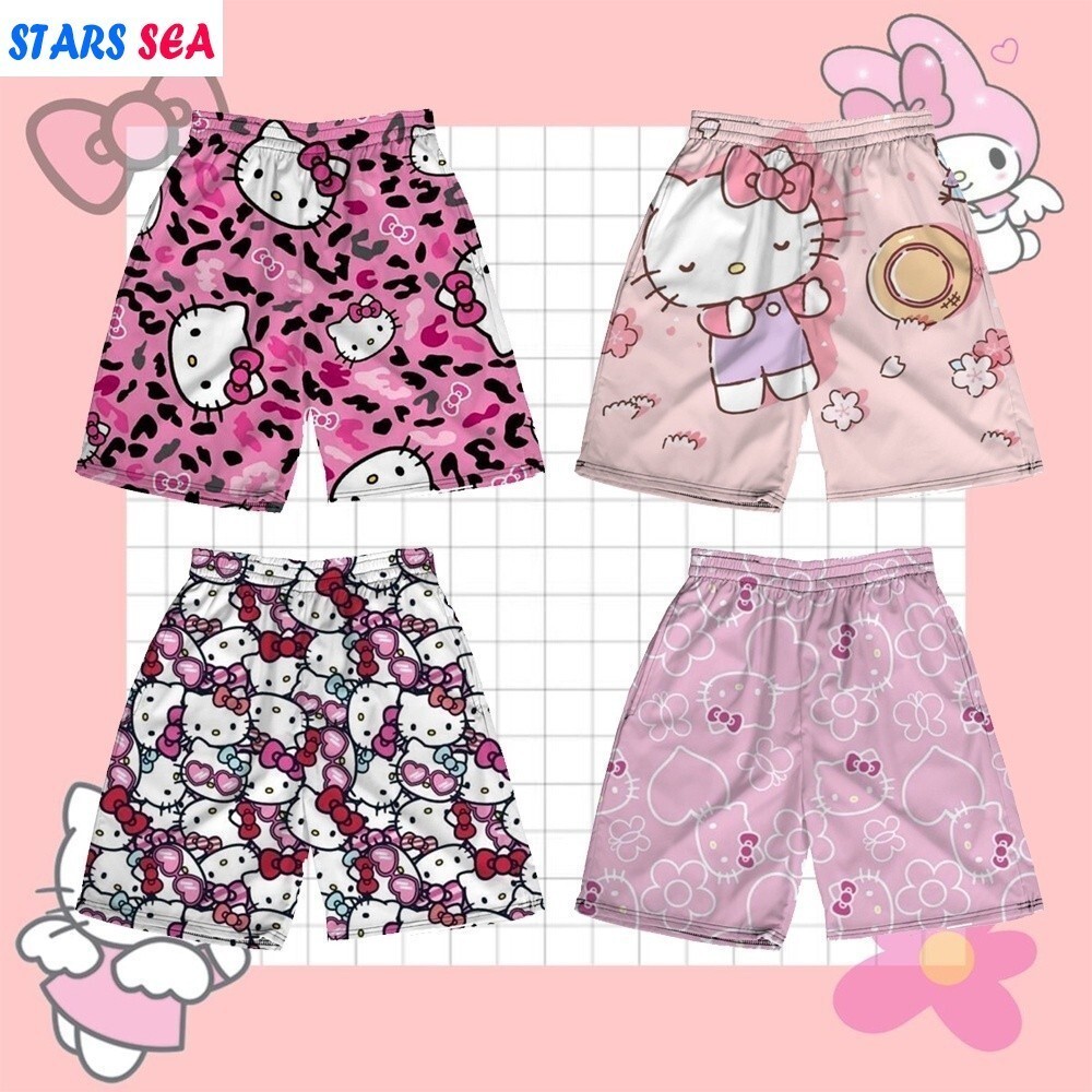 Hello Kitty Mùa Hè Nam Nữ Quần Short Rời Đi Biển Thường Ngày | Shopee ...