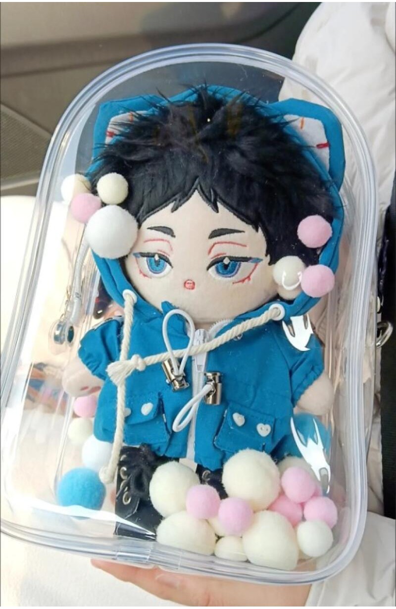 23cm Baby Three V3 / V2 / V1 Búp Bê Labubu Túi Bảo Quản Trong Suốt Mặt ...