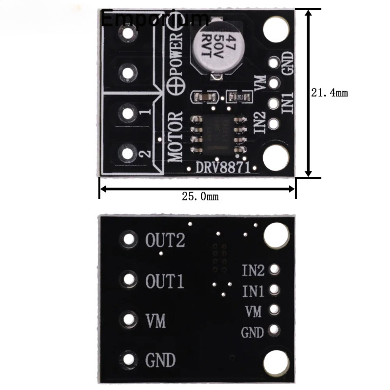 Drv8871 H-Bridge Brushed DC Motor Driver Breakout Board cho Arduino Điều khiển PWM 3.6A Max Nội ...