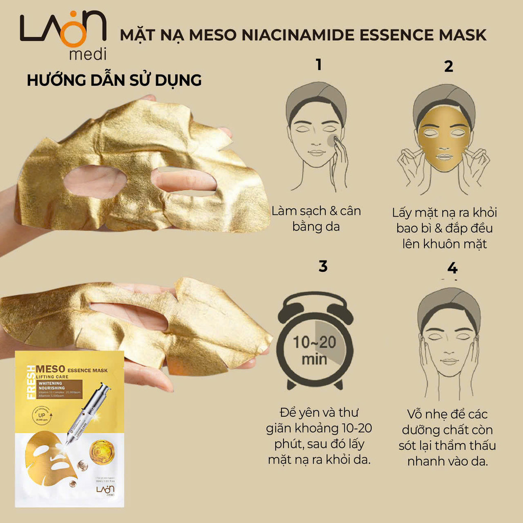 Mặt Nạ Dưỡng Trắng, Chống Lão Hoá, Mờ Nếp Nhăn Laomedi Meso Lifting ...