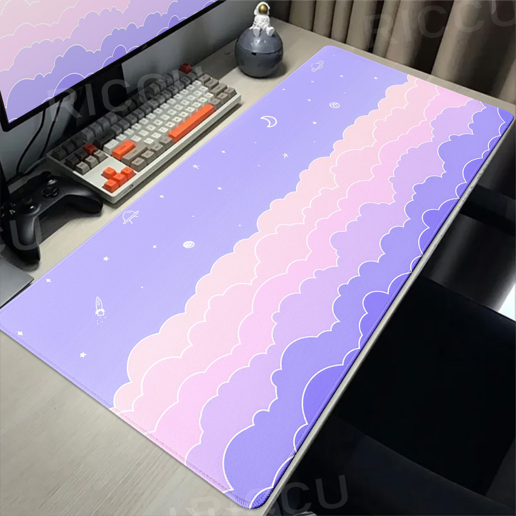 90x40cm Gamer Mousepad Hồng Tím Mây MouseMat Miếng Lót Chuột Lớn Anime ...