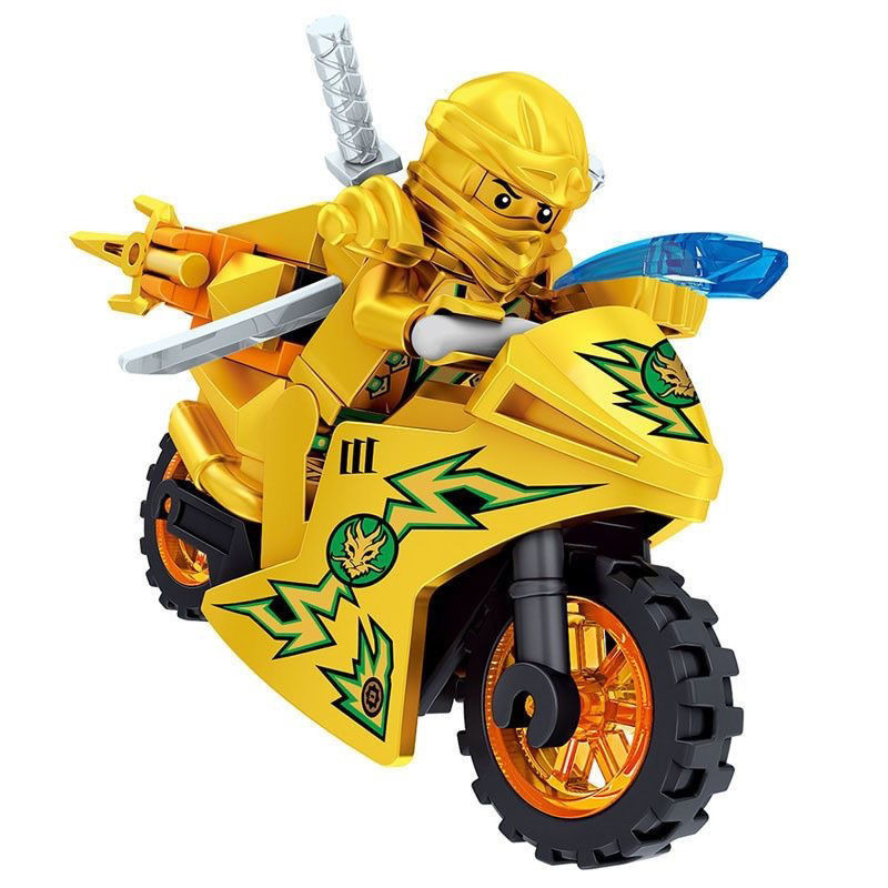 Tương thích với LEGO NINJAGO Golden Lloyd Ni, bộ đồ chơi xe máy cool ...