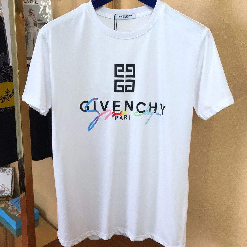 Givenchy 2024 Phong Cách Mùa Hè Mới In Hình Chữ Cotton Ngắn Tay Cổ Tròn ...