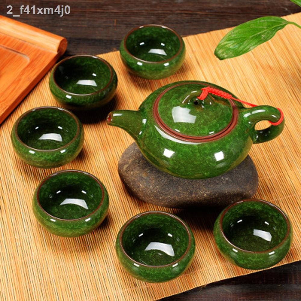 Ưu đãi đặc biệt bộ ấm trà đá nứt gốm sứ Kung Fu quà tặng gia dụng đơn ...