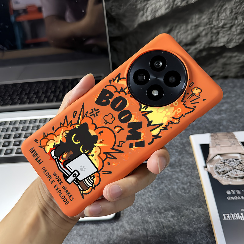 Boom Working Cat Matte Hard Slim Ốp Điện Thoại Oneplus 13 13T 13R 12 Ace 5 Pro Ace 3V 2V Chống ...