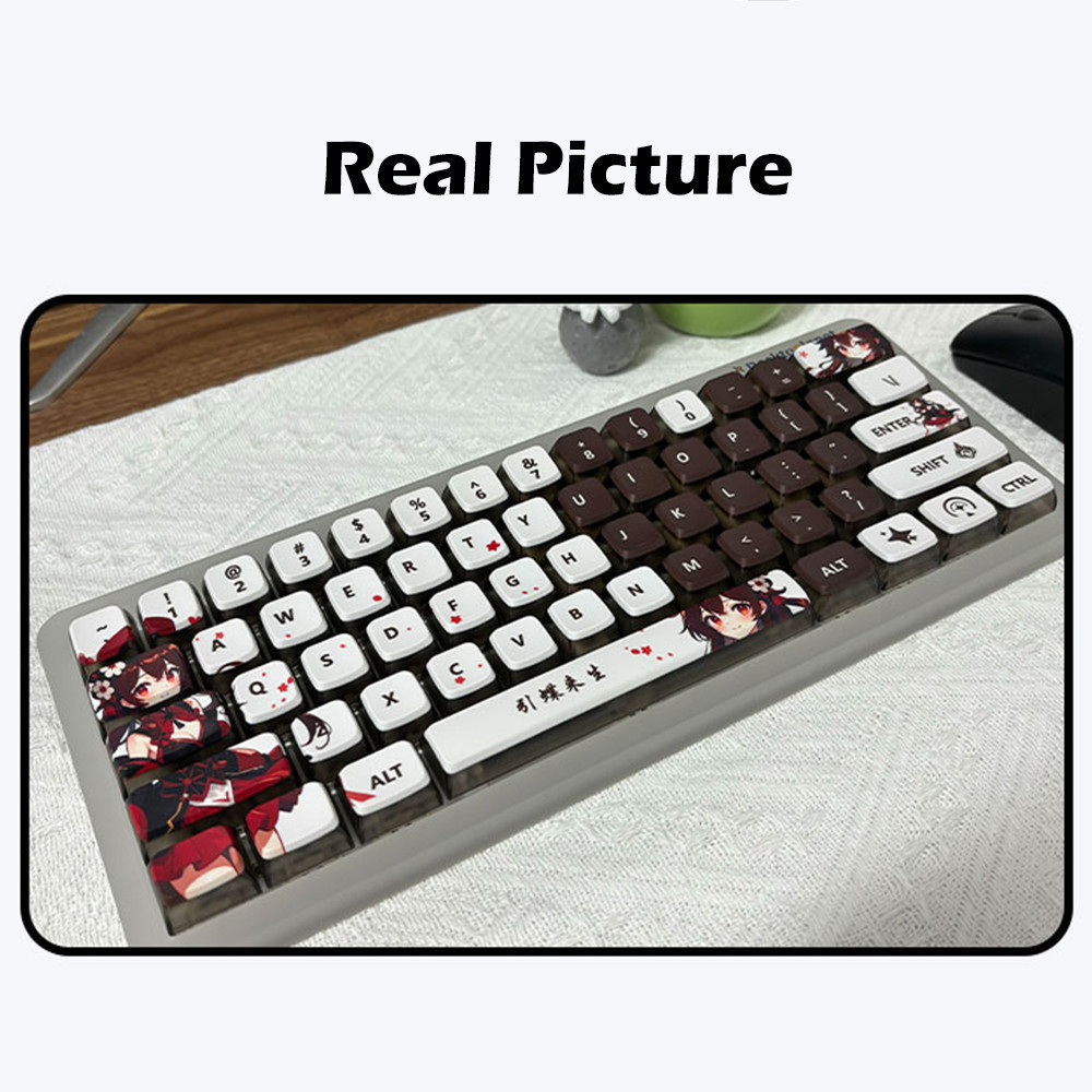 Raiden Shogun Pudding Keycap Truyền ánh sáng bốn mặt SAX Profile PBT ...