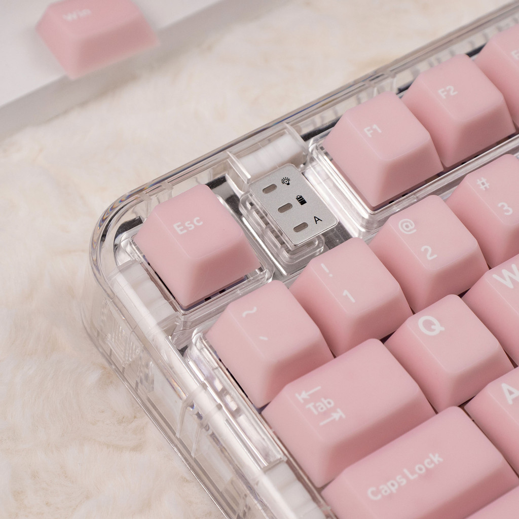 Bộ keycaps keycaps màu hồng mờ PBT anh đào có miếng đệm số cho MX ...