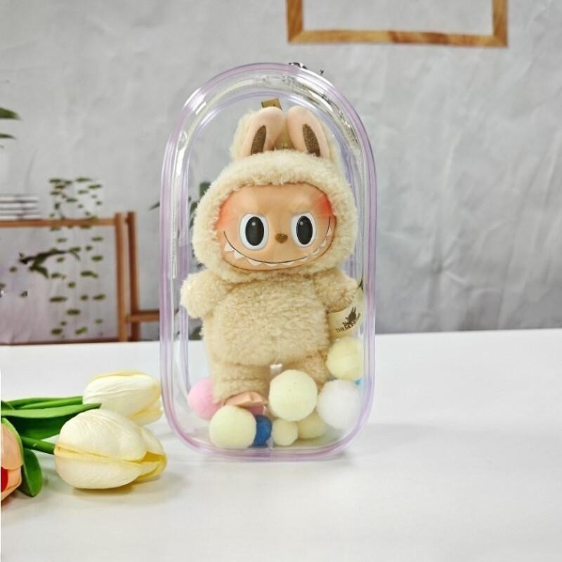 Túi đựng búp bê Cotton 15cm Túi đựng trong suốt dễ thương Labubu PVC ...