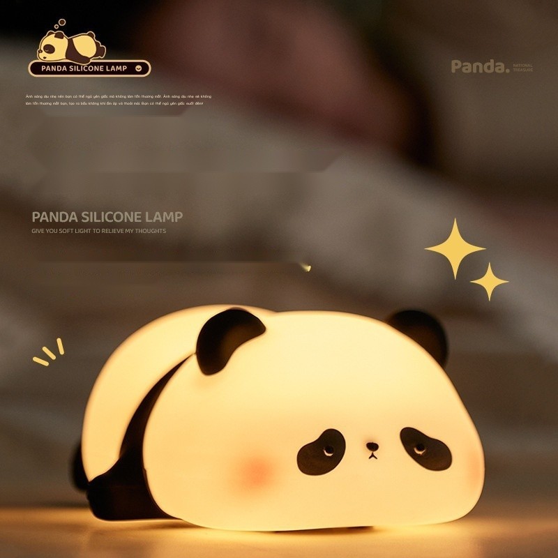 Đèn ngủ silicon Panda Paip Light Soft Light Bảo vệ mắt Điều khiển bằng giọng nói Đèn ngủ ...