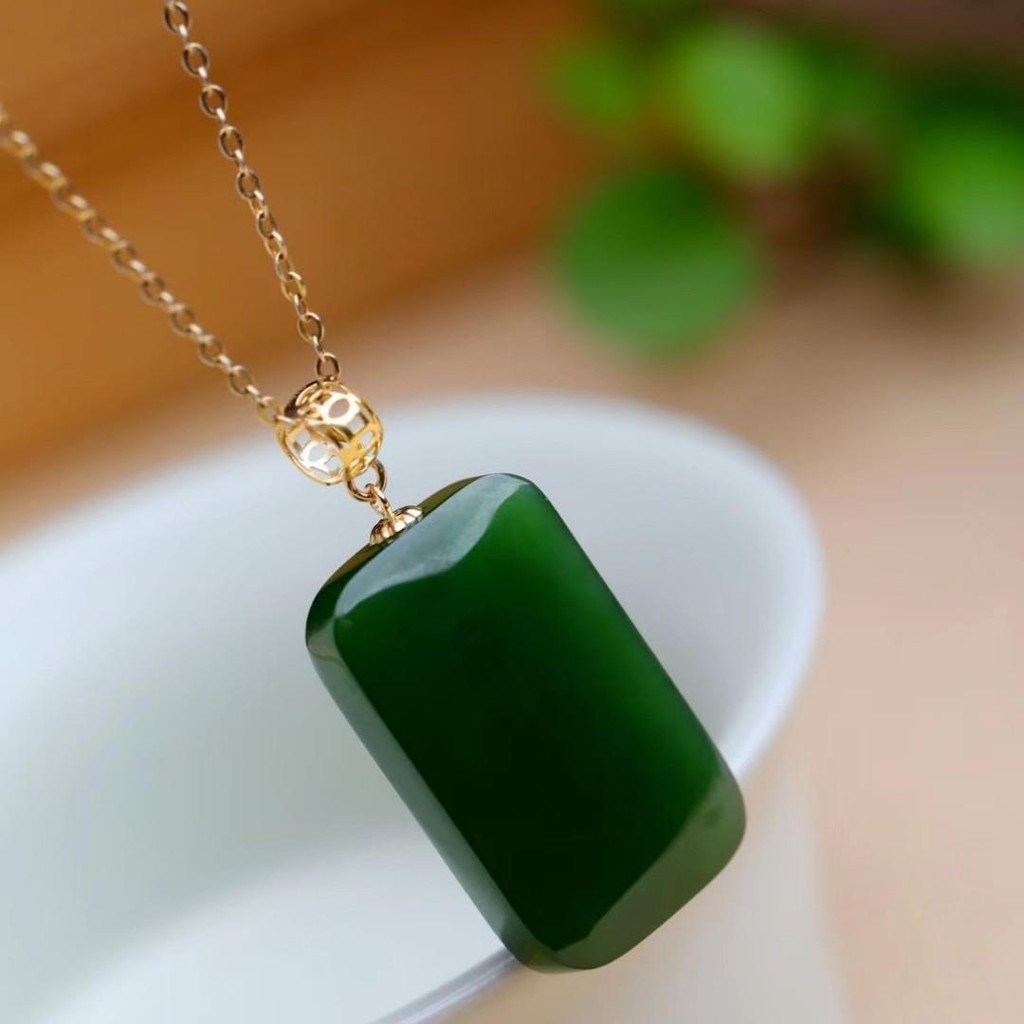 Tự Nhiên Tân Cương Hotan Jasper Ping An Wu Shi Thương Hiệu Mặt Dây ...