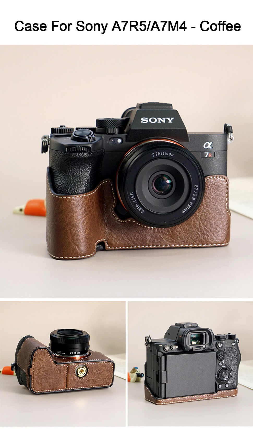 Túi đựng máy ảnh bằng da PU Sony A7CR A7C2 cho Sony A7R5 A7M4 Sony A7 Mark 4 IV A7R Mark V 5 Vỏ ...