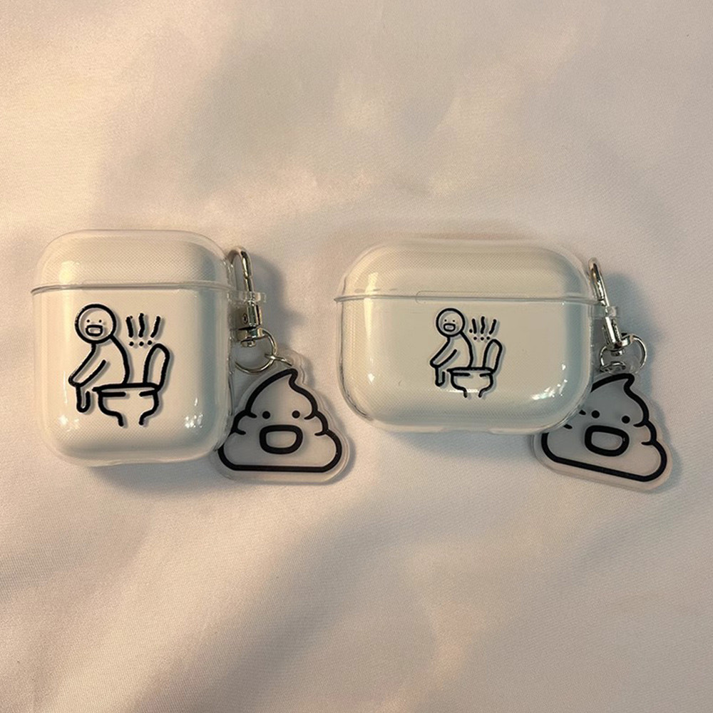Funny Line Toilet Poop Mặt dây chuyền Tai nghe cho Airpods 1 2 3 4 Pro ...