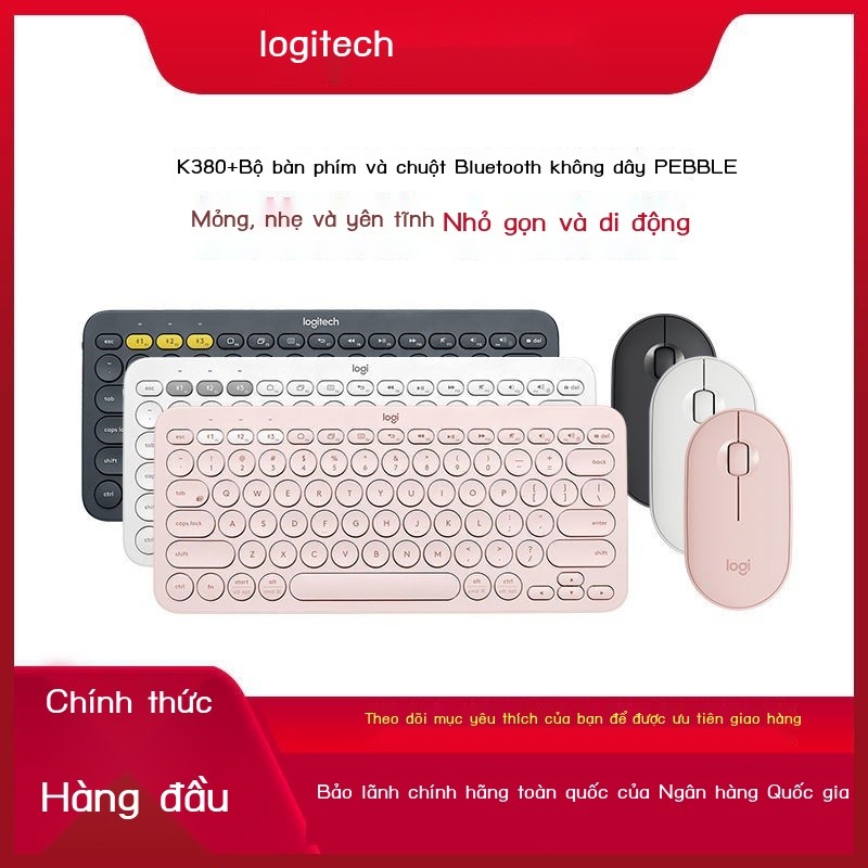 [GIÁ SỈ] Bàn phím Bluetooth không dây Logitech K380 Pebble Pebble Mouse Laptop iPad Điện thoại ...