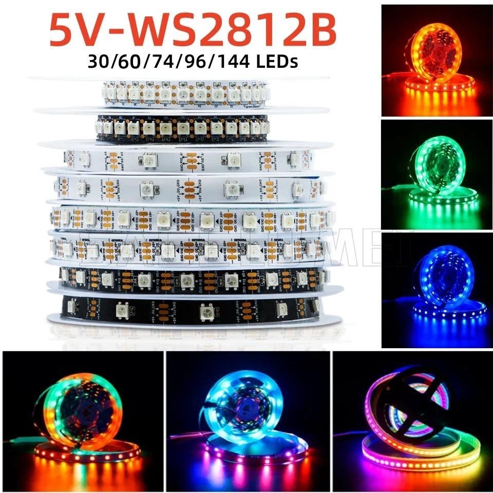 Ip30 / 65 / 67 1M 30 / 60 / 74 / 96 / 144 Đèn Led DC5V WS2812B Dải Led Thông Minh 5050 RGB Pixel ...
