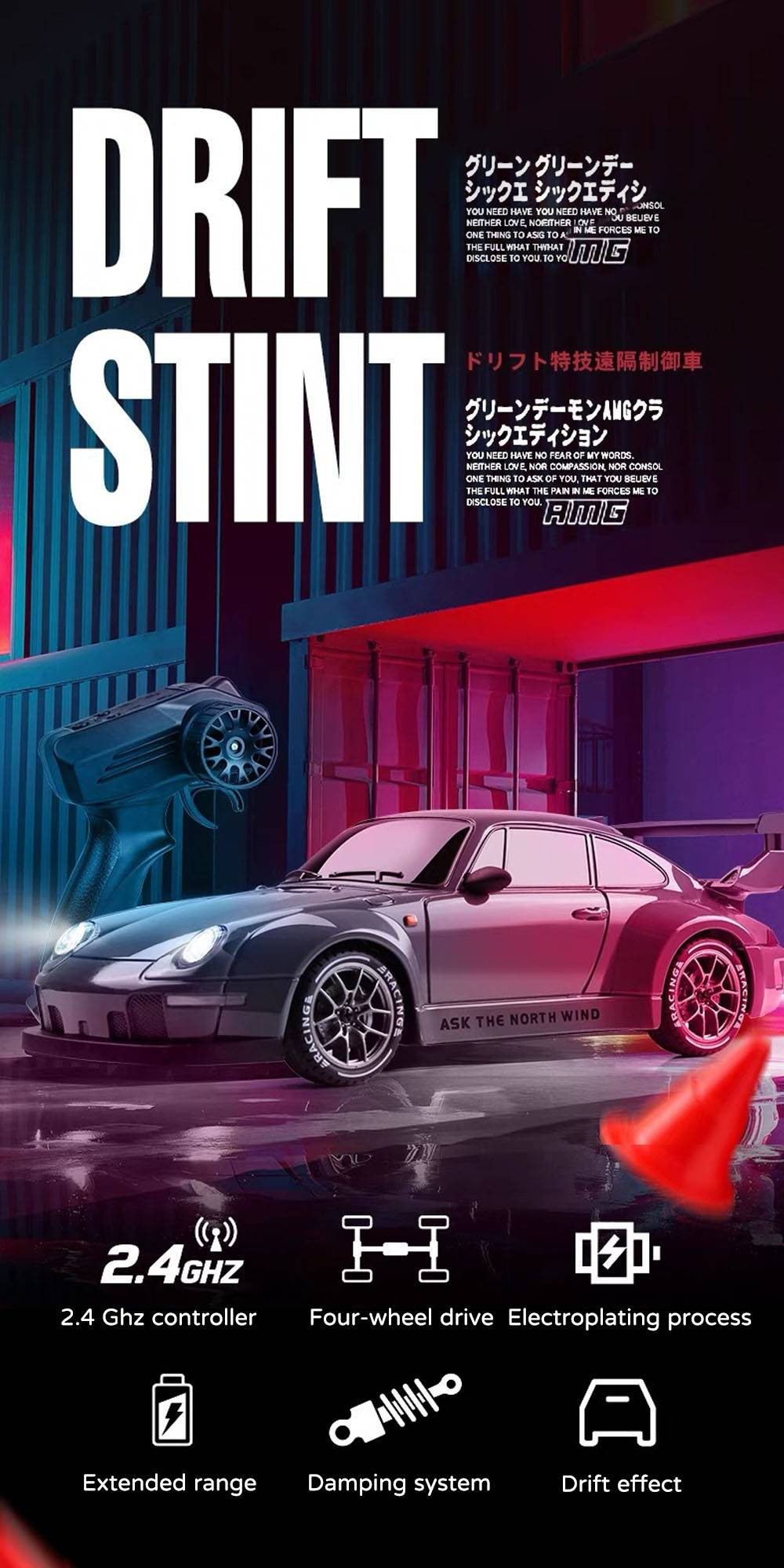 Phiên Bản Giới Hạn 4WD RC Drift 993 Đua Xe Tỷ Lệ Tay Ga Điều Khiển Từ ...