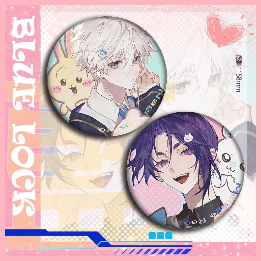 [Guyn] Huy hiệu Blue Lock Nagi Mikage Reo Blue Prison Blue Lock Fan ...