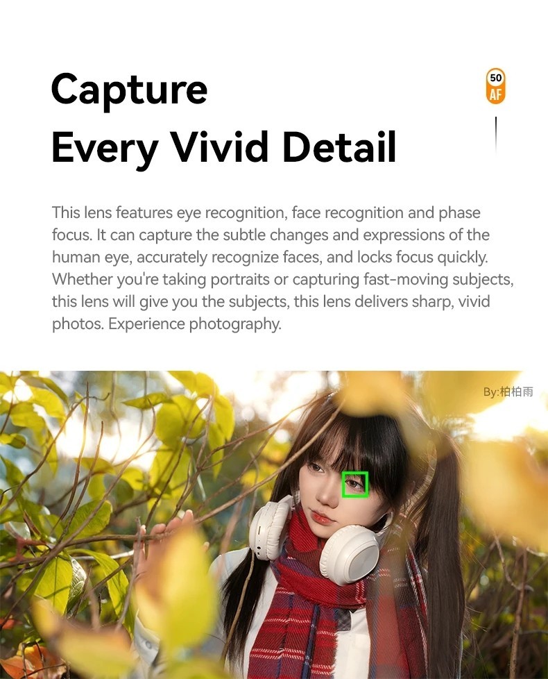 Brightin Star AF 50mm F1.4 APS-C Ống kính máy ảnh kỹ thuật số không gương lật cho Sony E ZVE10 ...