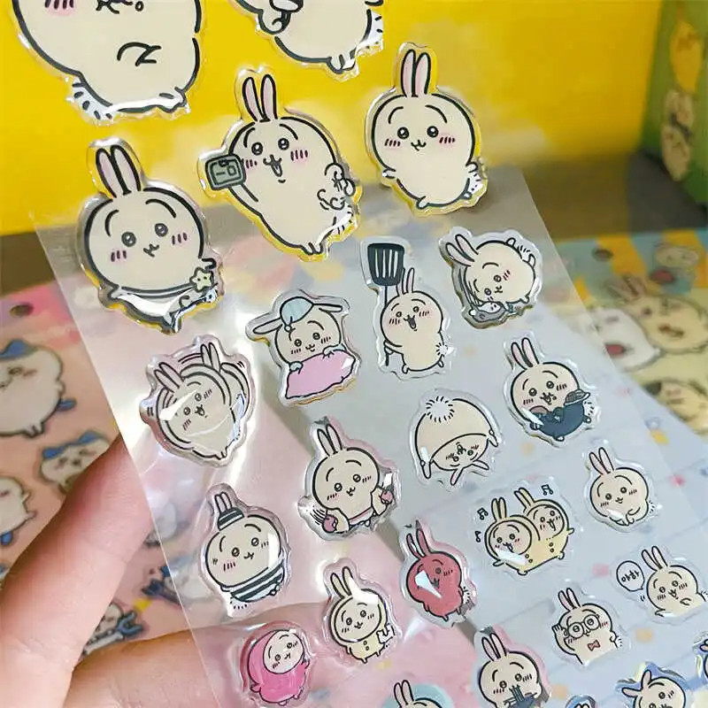 Chiikawa Sticker Hachiware Usagi Sáng Tạo Thả Keo Stereo Sticker Máy ...
