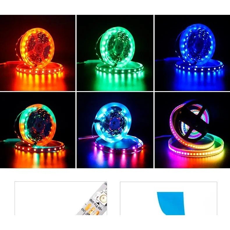 Ip30 / 65 / 67 1M 30 / 60 / 74 / 96 / 144 Đèn Led DC5V WS2812B Dải Led Thông Minh 5050 RGB Pixel ...