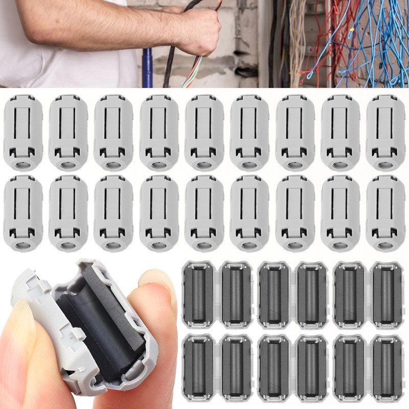 Kẹp Choke lõi Ferrite - Kẹp cáp vòng lọc - Bộ giảm tiếng ồn tần số cao ...