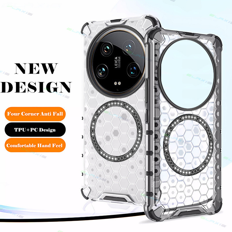 Elaxis Vỏ Cho Xiaomi 14 Ultra Ốp lưng Làm Mát Cao Cấp Giáp Dày Bốn Mặt Chống Rơi Tổ Ong Trong ...