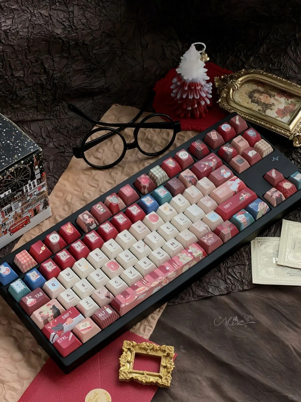 Hogwarts Đêm Giáng Sinh Keycap Cherry / SO Profile 137 Phím PBT Thuốc Nhuộm Năm Mặt Thăng Hoa ...