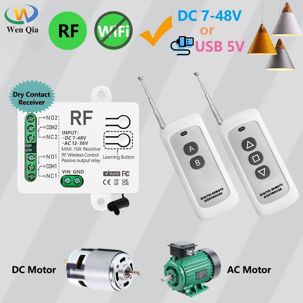 Rf433 MHz Điều Khiển Từ Xa Truyền 500m DC 12V 24V AC 12V 24V 32V 10A ...