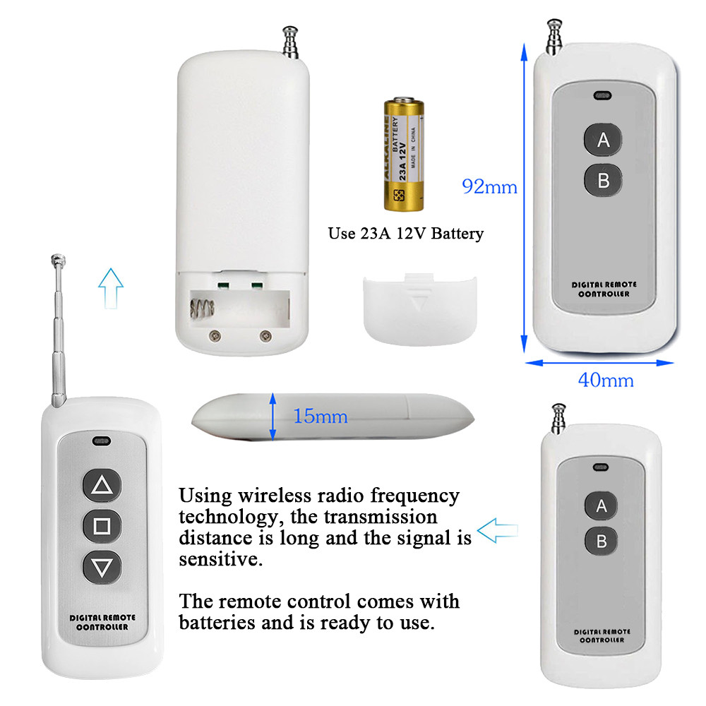 Rf433 MHz Điều Khiển Từ Xa Truyền 500m DC 12V 24V AC 12V 24V 32V 10A ...