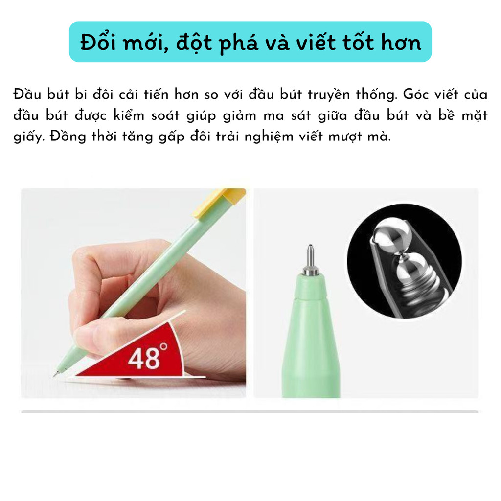 Bút Gel Kaco B168 Joy Pocky Mực Đen 0.5mm, Viết Trơn, Ghi Chép Mượt, Có Nắp Cài Gọn Gàng ...