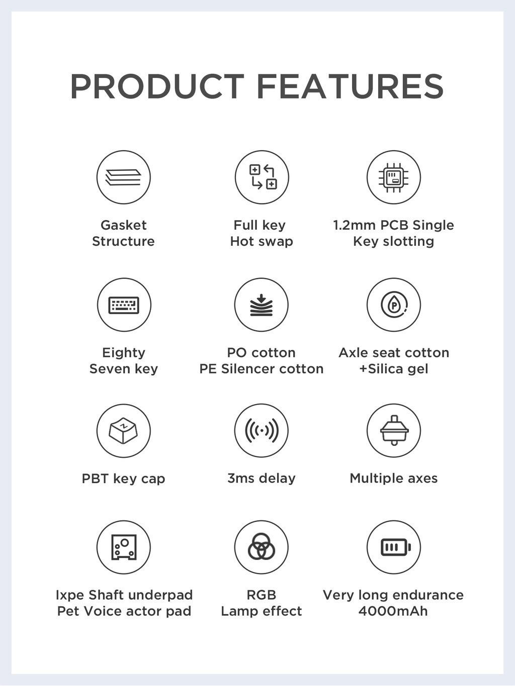 Bàn phím cơ Aula F87 Pro 3 chế độ 2.4G / USB / Bluetooth Tri Mode Bàn ...