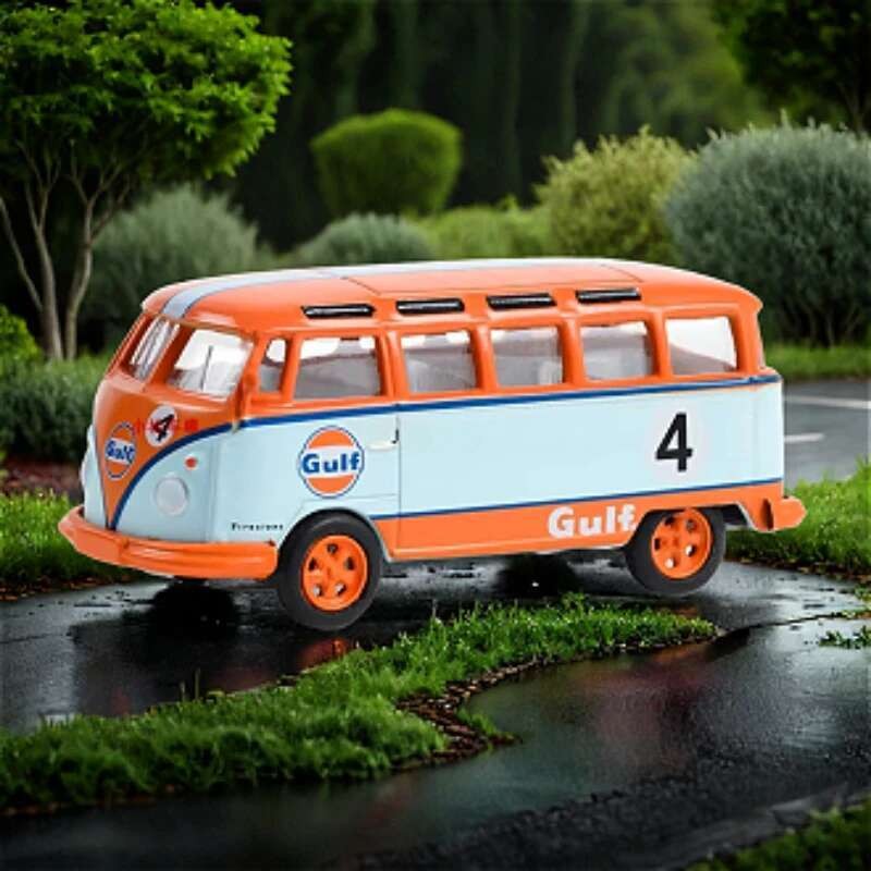 Đèn xanh 1: 64 V-Dub Series 16-1964 Dầu Samba Bus-Gulf #4 Quà tặng sưu tập mô hình kim loại ...