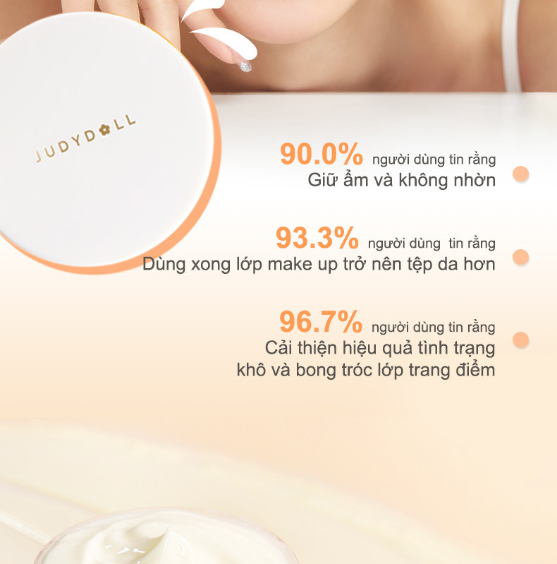 [JUDYDOLL] Kem Lót Trang Điểm JUDYDOLL 30g Dưỡng Ẩm Hương Quýt Biển Nâng Tone Kiềm Dầu Mịn Lì ...